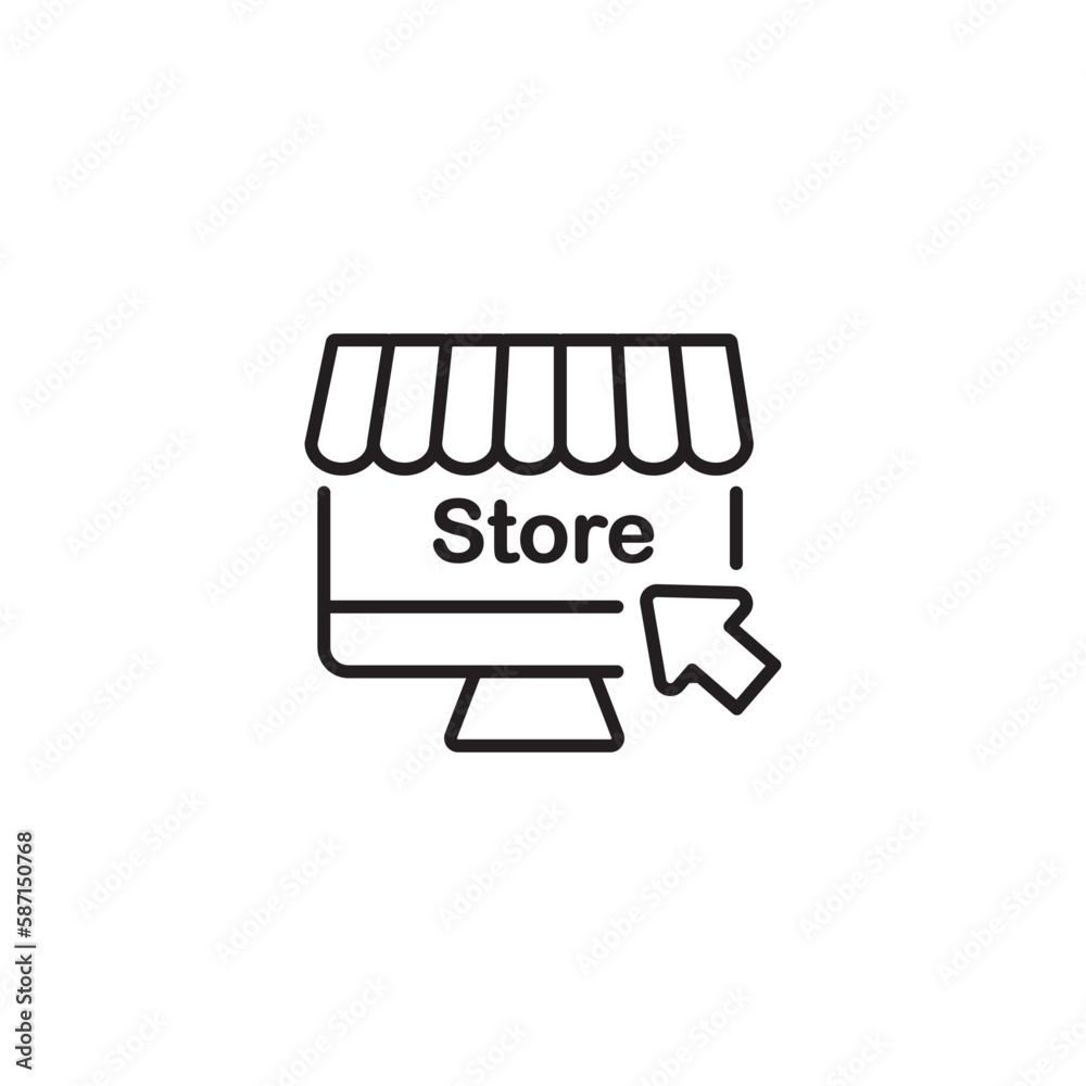 Online store, web store icon e-commerce for app web logo banner poster ...
