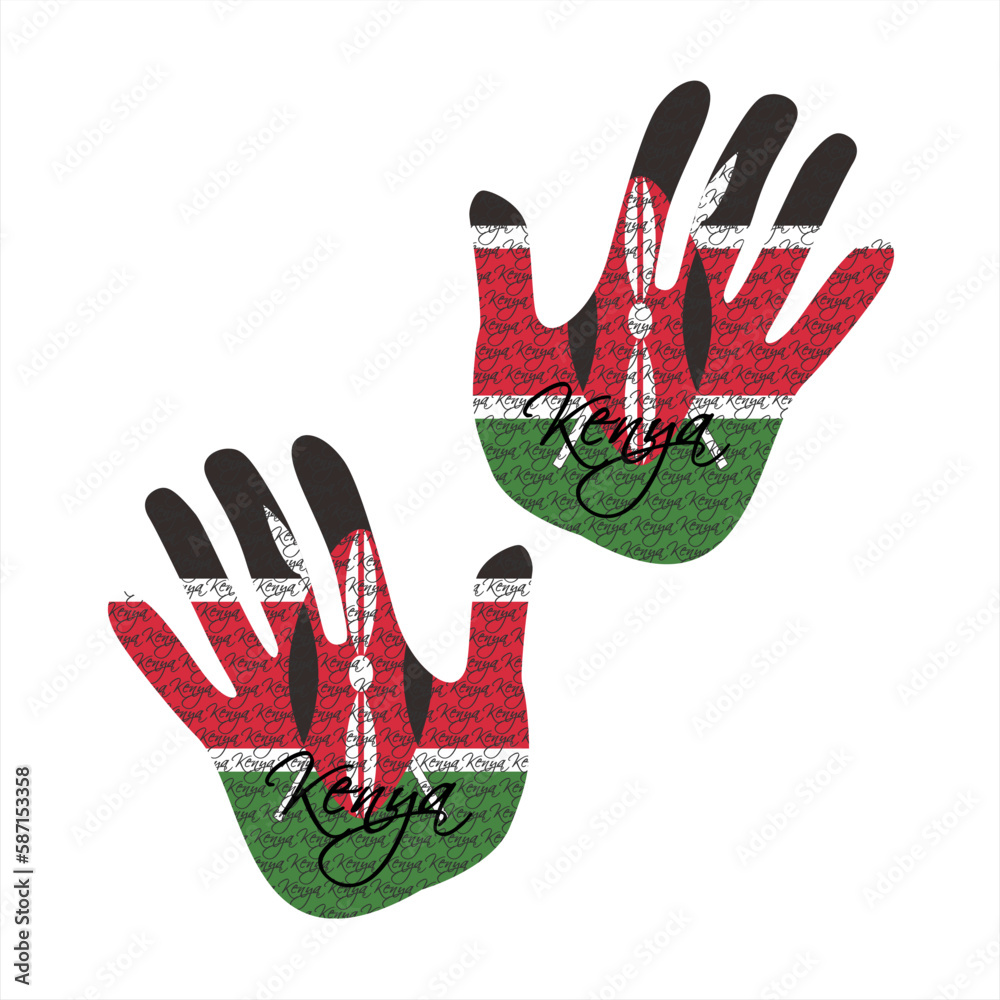 kenya flag hand vector graphic Stock Vector | Adobe Stock