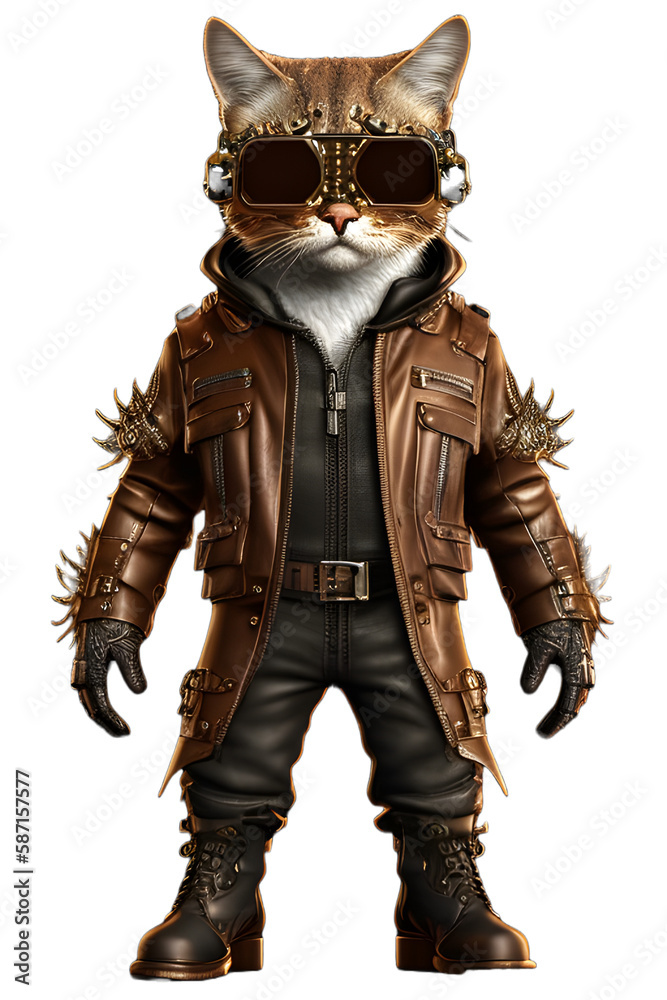 Matrix Cat on transparent background Stock Illustration | Adobe Stock