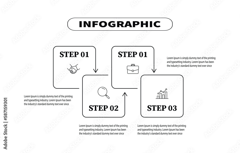 The four-step design process for creating presented an infographic ...