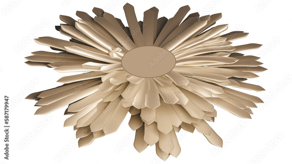 abstract isolated element, flower, plants, metallic texture, free copy ...