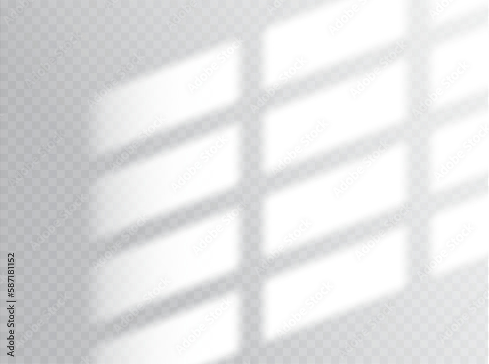 Window shadow light overlay background. Realistic vector blind effect ...