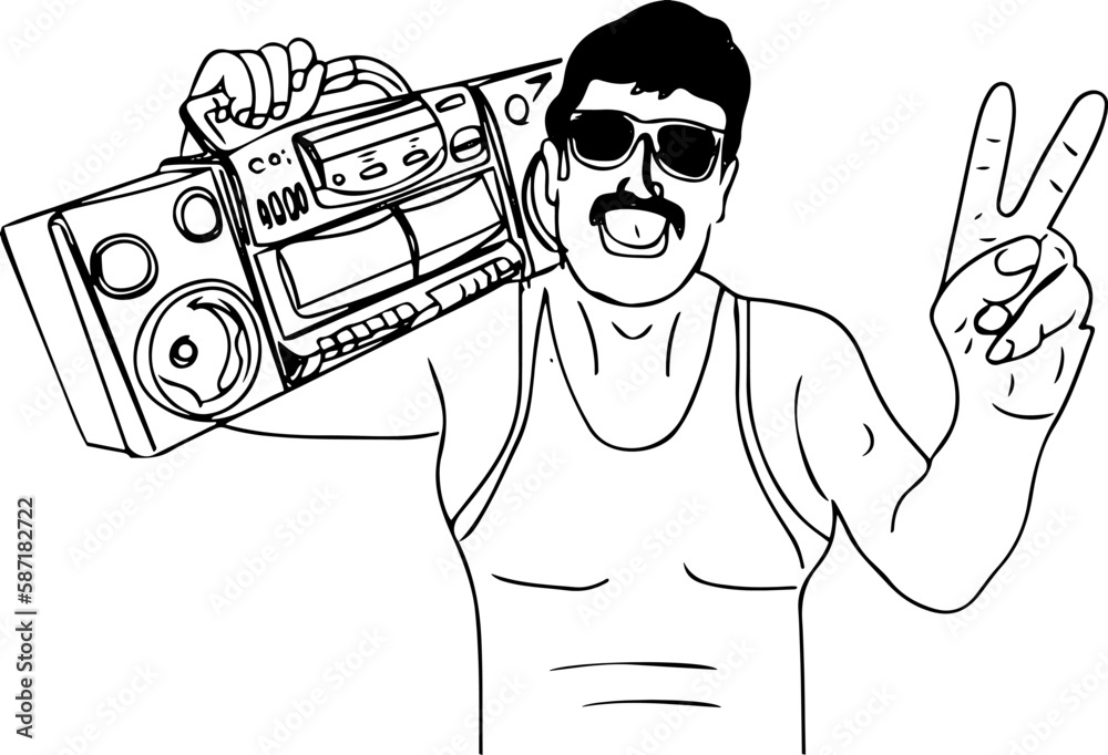 "Ecstatic Student: Fun and Funky Portrait Illustration" "Funky and ...