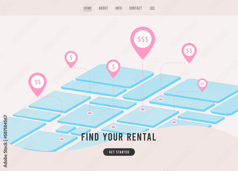 Find your rental - Gentrification and relocation landing page template ...