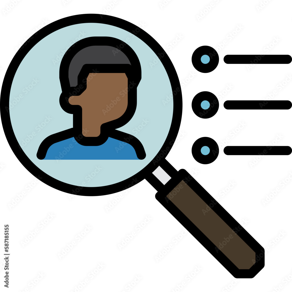 buzz cut boy line filled icon Stock Vector | Adobe Stock