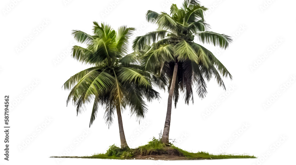 coconut tree PNG. coconut tree isolated on blank background PNG Stock ...
