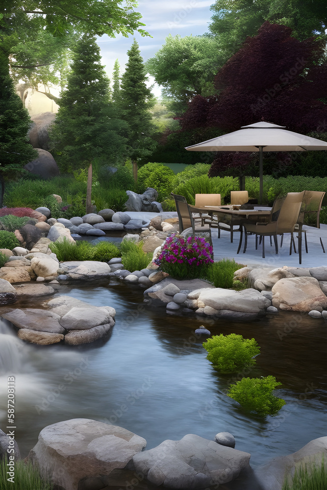 Creating a render of a non-existing garden ideas for landscape design ...