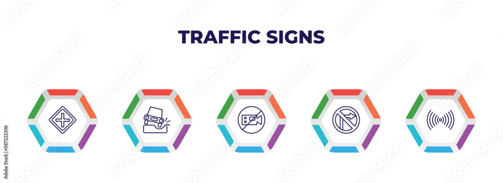 editable outline icons with infographic template. infographic for ...