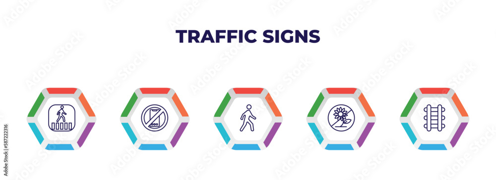 editable outline icons with infographic template. infographic for ...