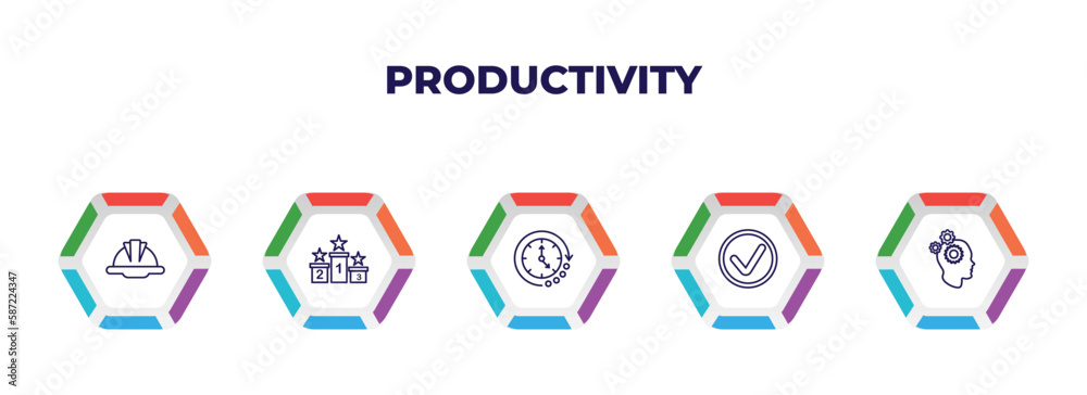 editable outline icons with infographic template. infographic for ...