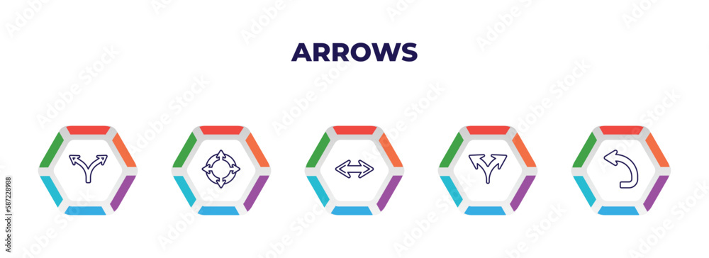 editable outline icons with infographic template. infographic for ...