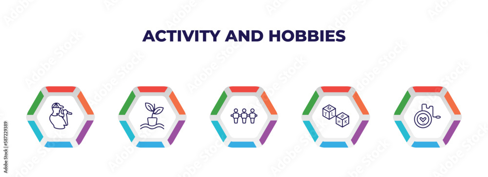 editable outline icons with infographic template. infographic for ...