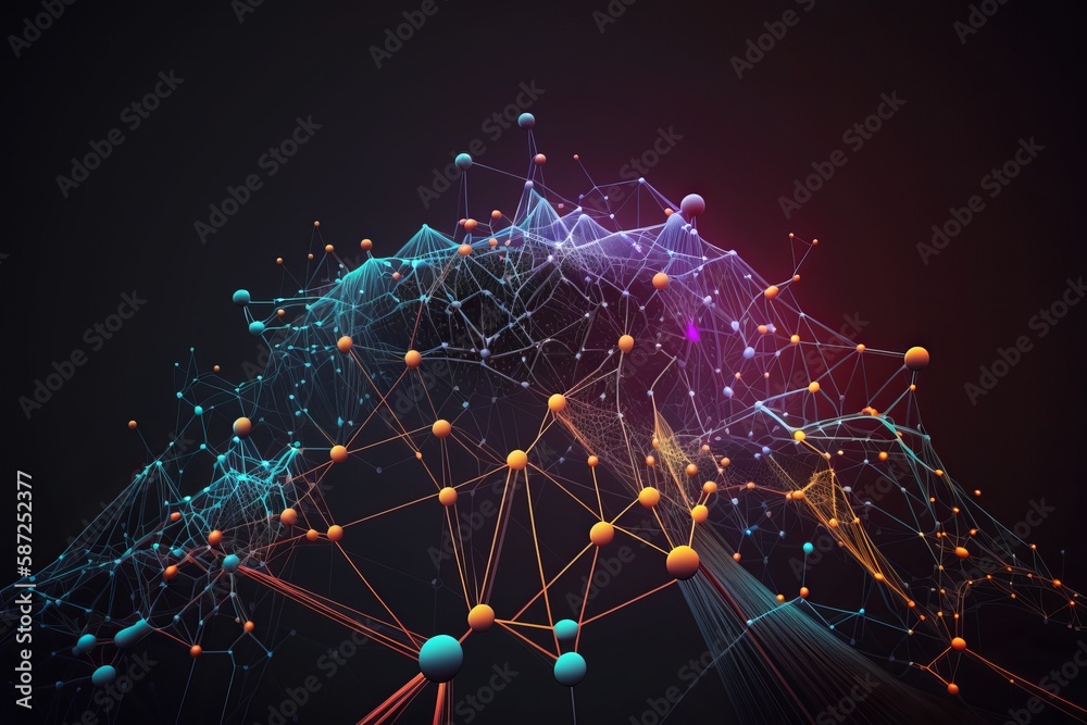 Abstract background of interconnected dots Stock Illustration | Adobe Stock