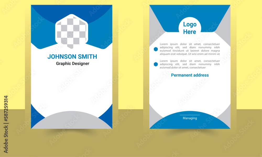 Company presentation card. Vector business card template. Visiting ...