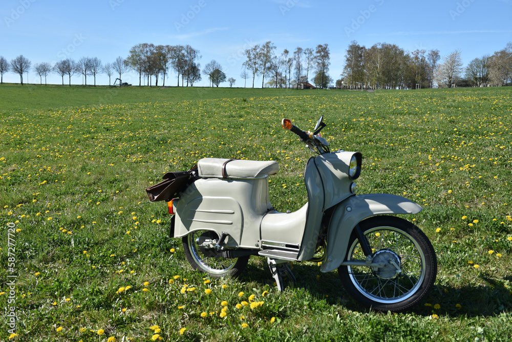 DDR Moped Schwalbe KR 51 Baujahr 1967 Stock Photo | Adobe Stock