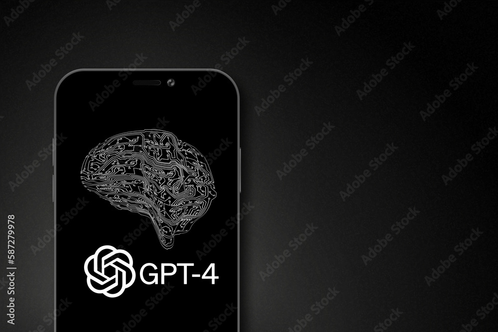 GPT - 4 logo on smartphone screen. OpenAI released new version of GPT 4 ...