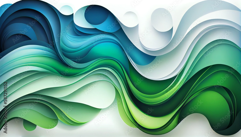 Generative AI, Nature's Rhythm: A Dynamic Background of Organic Waves ...