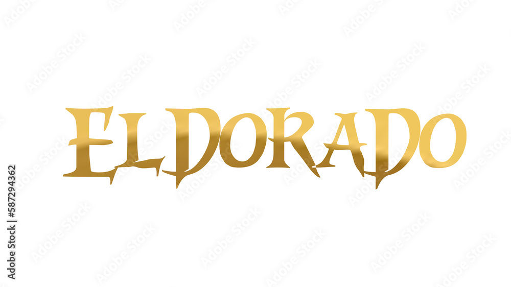 Eldorado text in Golden fonts isolated in transparent background png ...