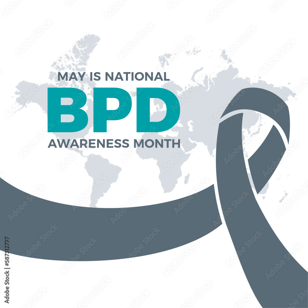 May is National BPD Awareness month vector. Borderline Personality ...