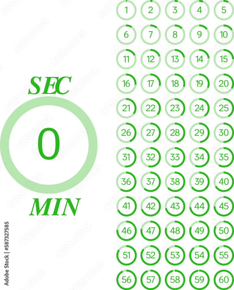 Timekeeper Timer Clock Stopwatch Isolated Icons Set With Different Time Countdown Timer