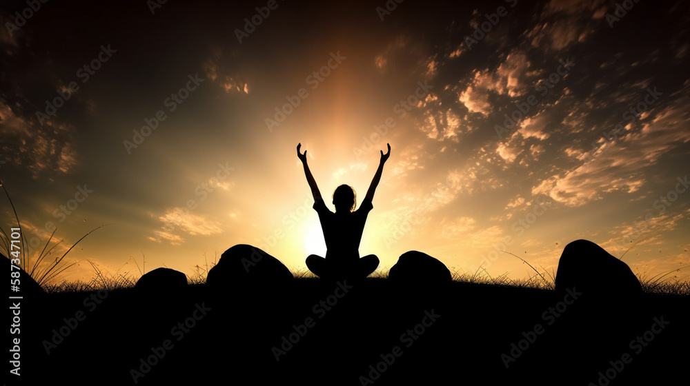 spiritual connection, path towards God, praying for GOD concept, ai ...