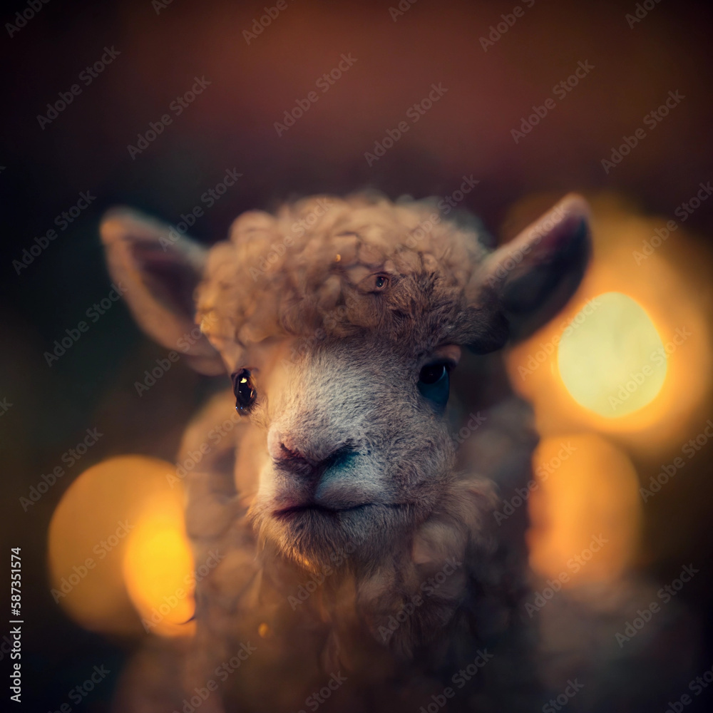 This AI-made photo of a Lama with bokeh is charming and playful. The ...