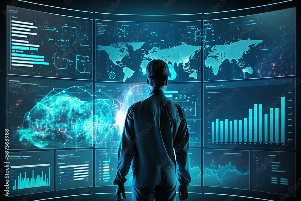 Economic collapse concept, businessman with financial graph charts ... Economic collapse concept, businessman with financial graph charts ...