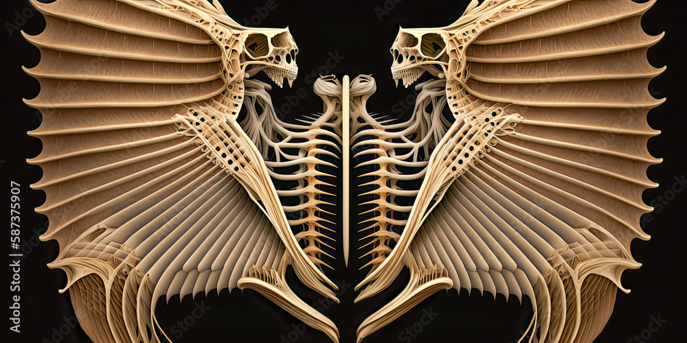 An x-ray image of human ribs with a black background - Generative AI ...