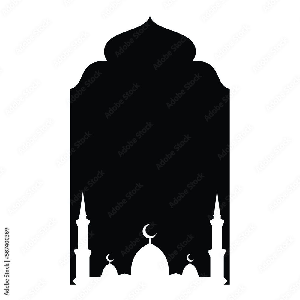 Illustrtation vector graphic of mosque dome background with shadow ...