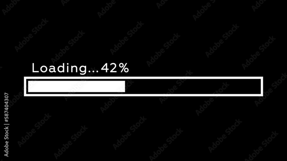 Pack of five White loading bar animation on transparent background ...