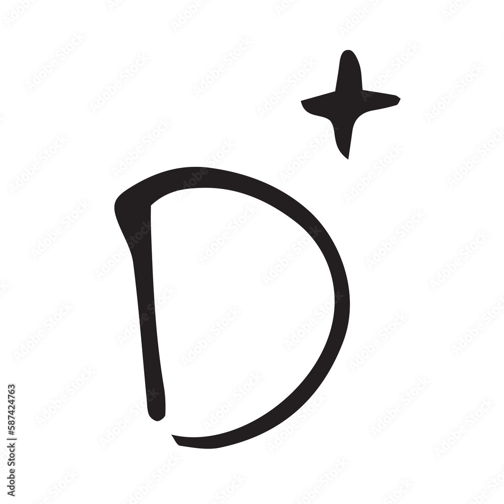 Digital image of letter d with positive sign Stock-Illustration | Adobe ...