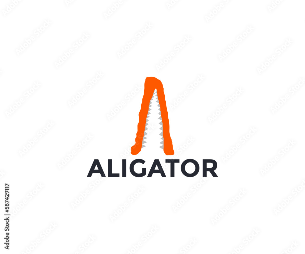 Aligator named logo for technology and open source software and ...