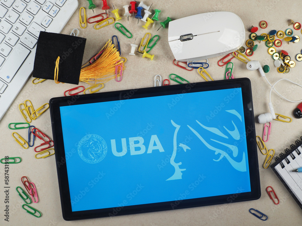 In this photo illustration, Universidad de Buenos Aires (UBA) logo seen ...