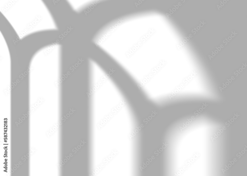 Shadow from window, overlay effect. Realistic gray shadow on ...