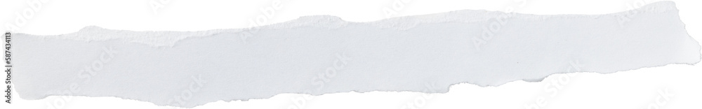 Image of close up of white torn paper with copy space on transparent ...