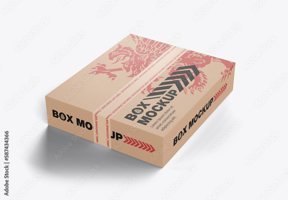 Delivery Box Mockup Stock Template | Adobe Stock