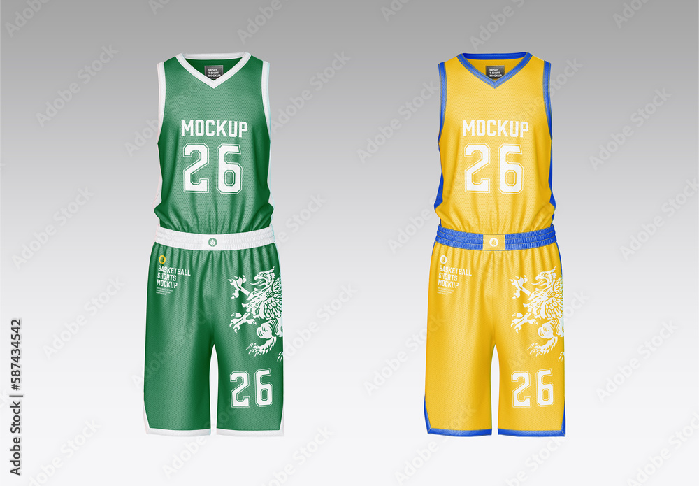 Basketball Kit Mockup Stock Template | Adobe Stock