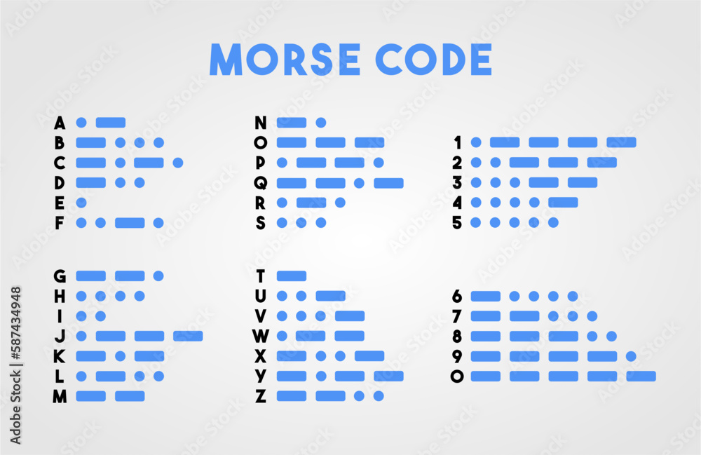 international morse code. Clean morse code and elegant design vector de ...