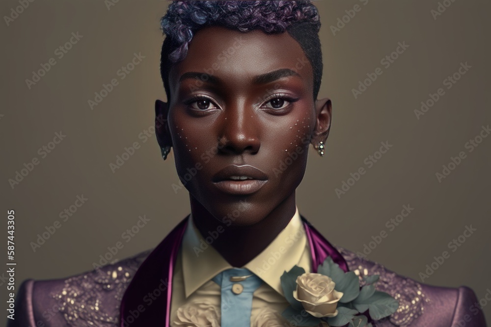 Black or african american fictional (AI) queer, gay or non binary ...