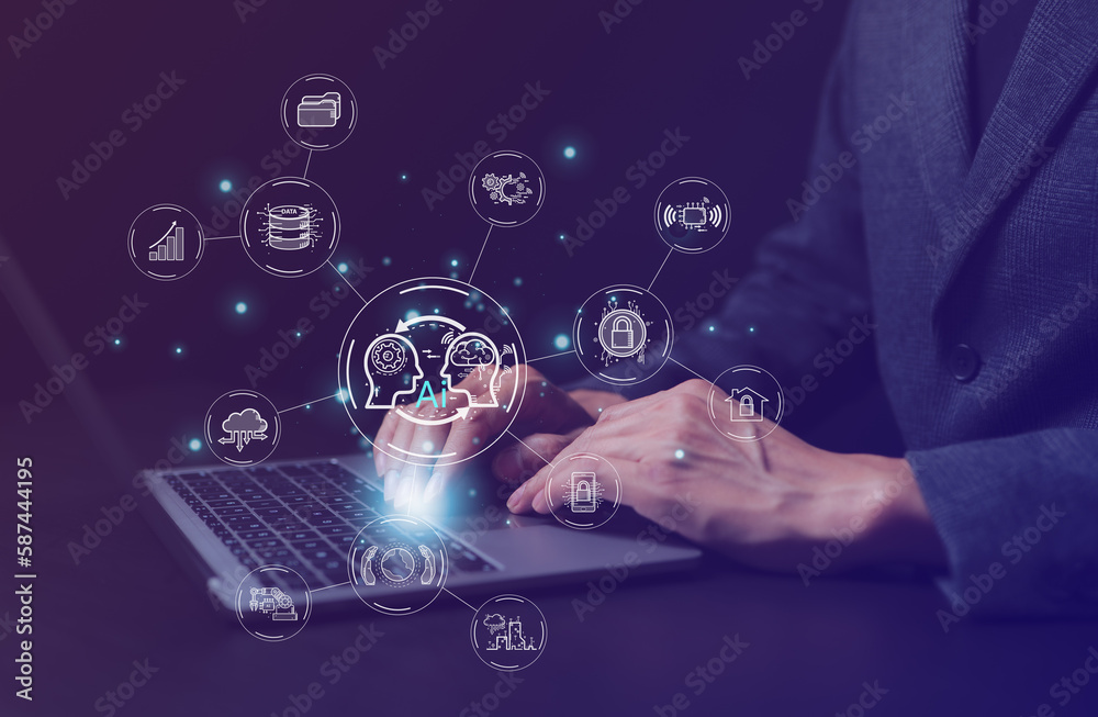 Ai, the concept of artificial intelligence use analytics, automation ...