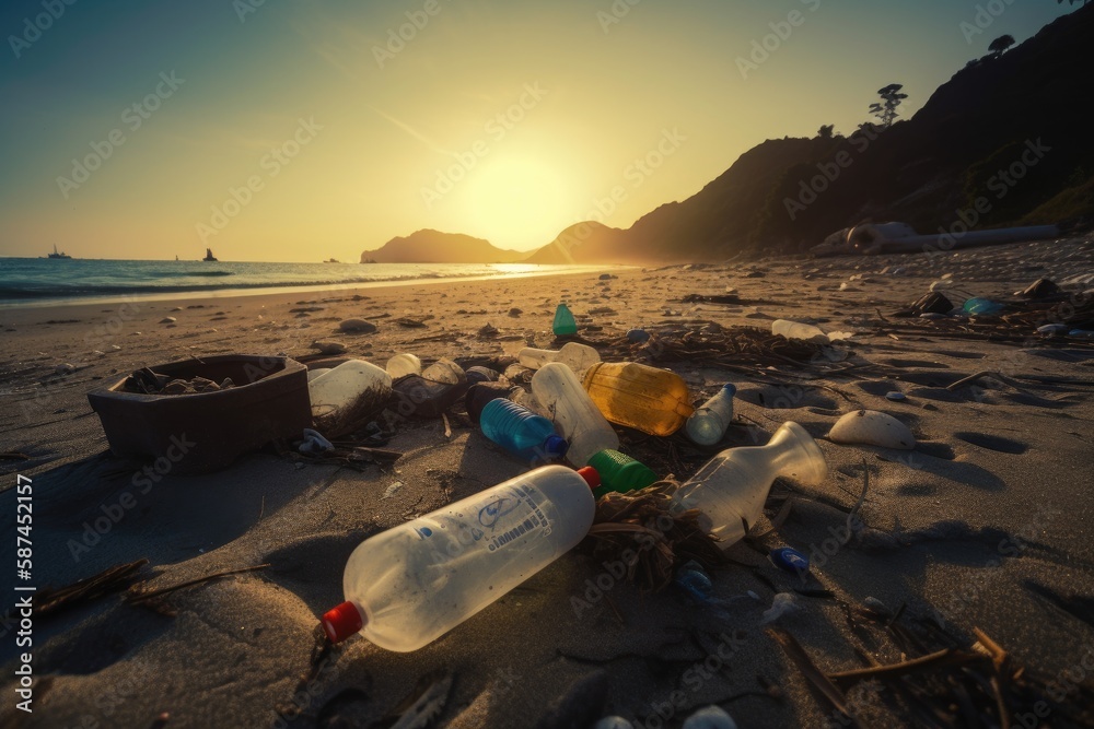 A heartbeaking image of a polluted beach, emphasizing the need for ...