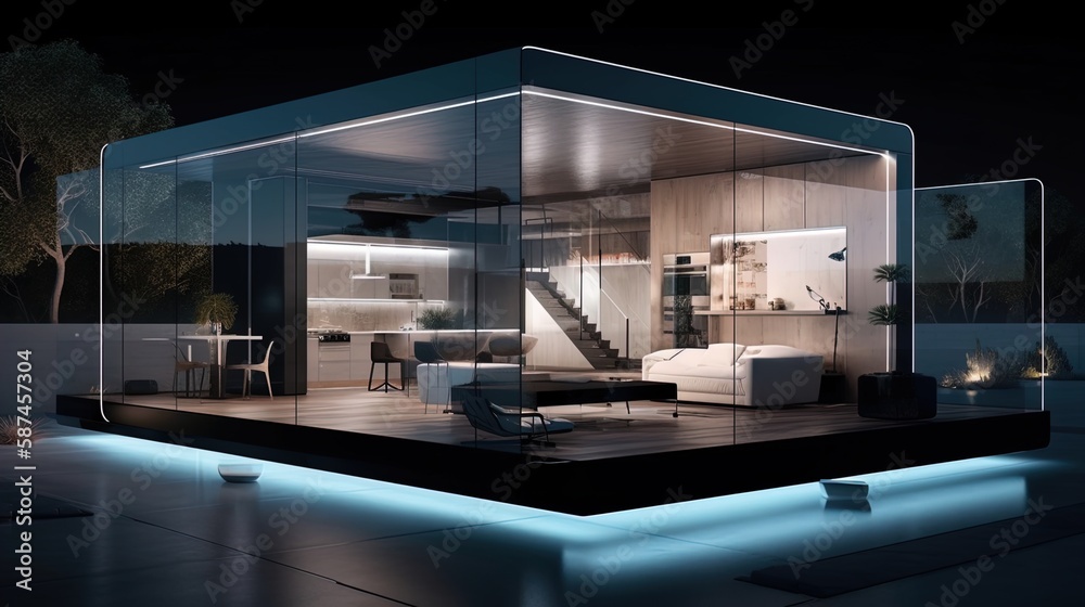 Futuristic Automated Home: Sleek, Minimalistic Design in 8K created ...