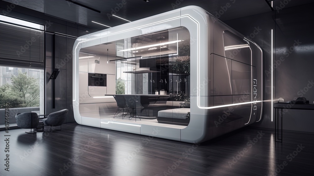 Futuristic Automated Home: Sleek, Minimalistic Design in 8K created ...