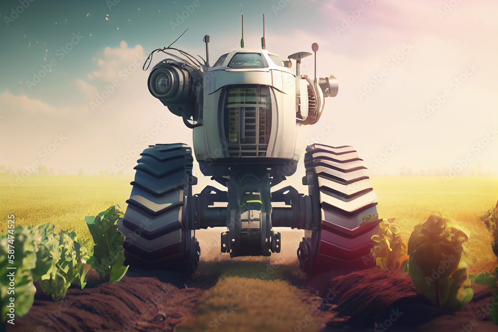 Agriculture robotic and autonomous car working in smart farm, Future 5G ...