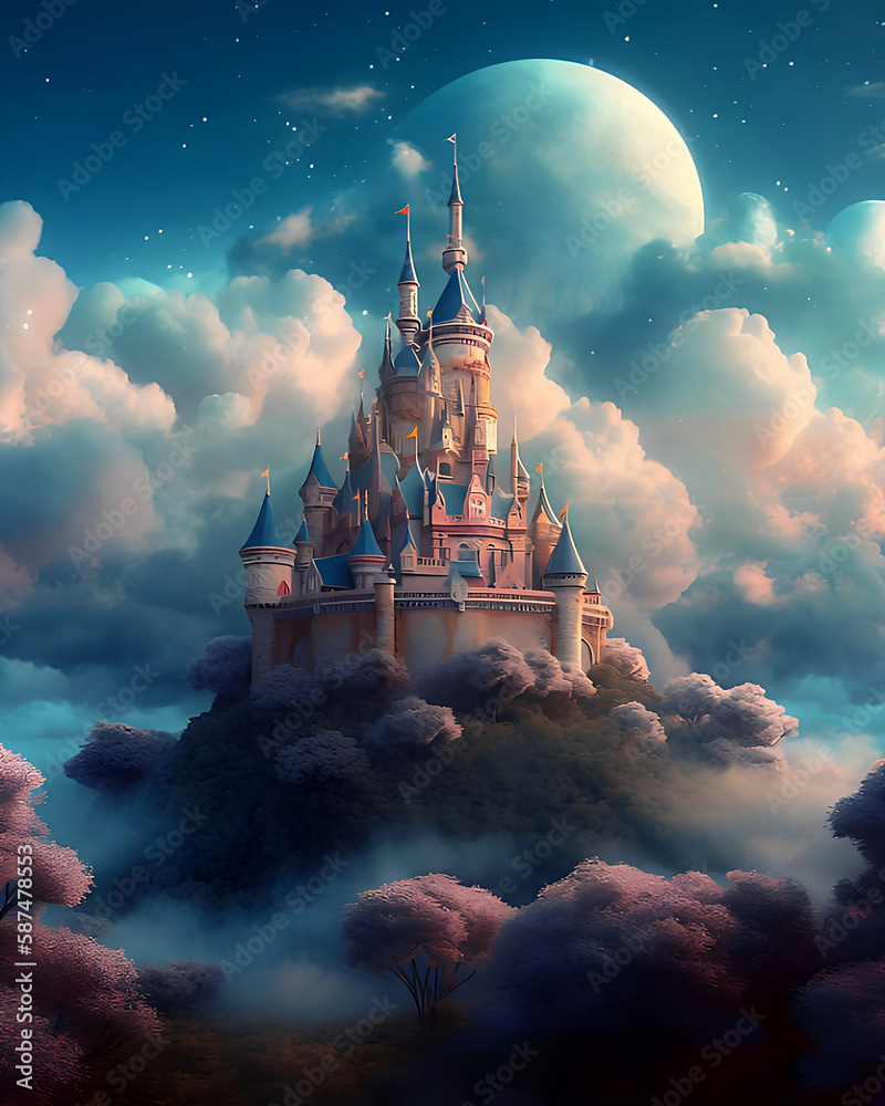 Princess Castle Stock Illustration | Adobe Stock