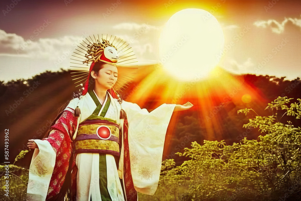 "Chinese Woman": Traditional gown, sunrays, elaborate costume, god ray ...