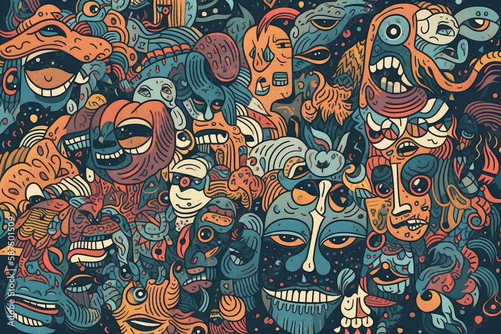 diverse group of faces with different skin tones and expressions ...