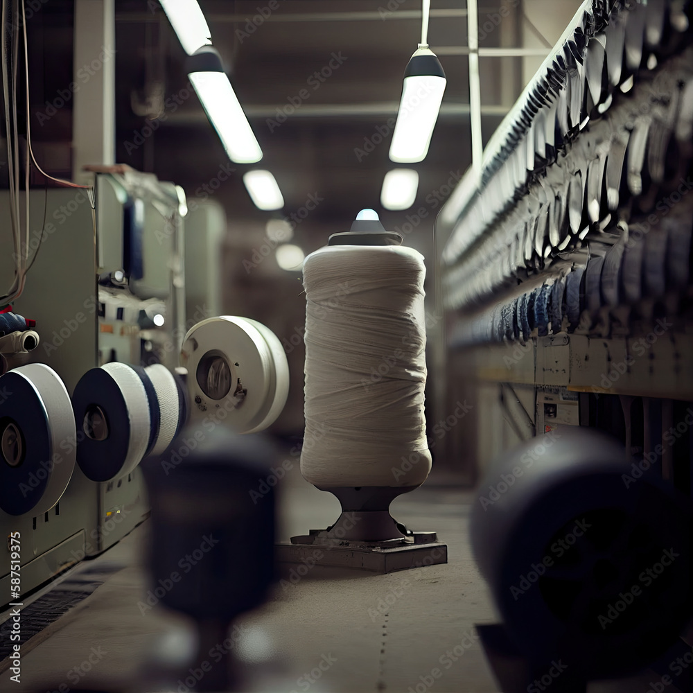 Ilustração do Stock: the inside of a factory with many different types ...
