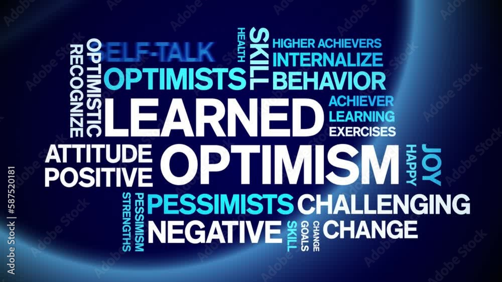 Learned Optimism animated tag word cloud;text design animation kinetic ...