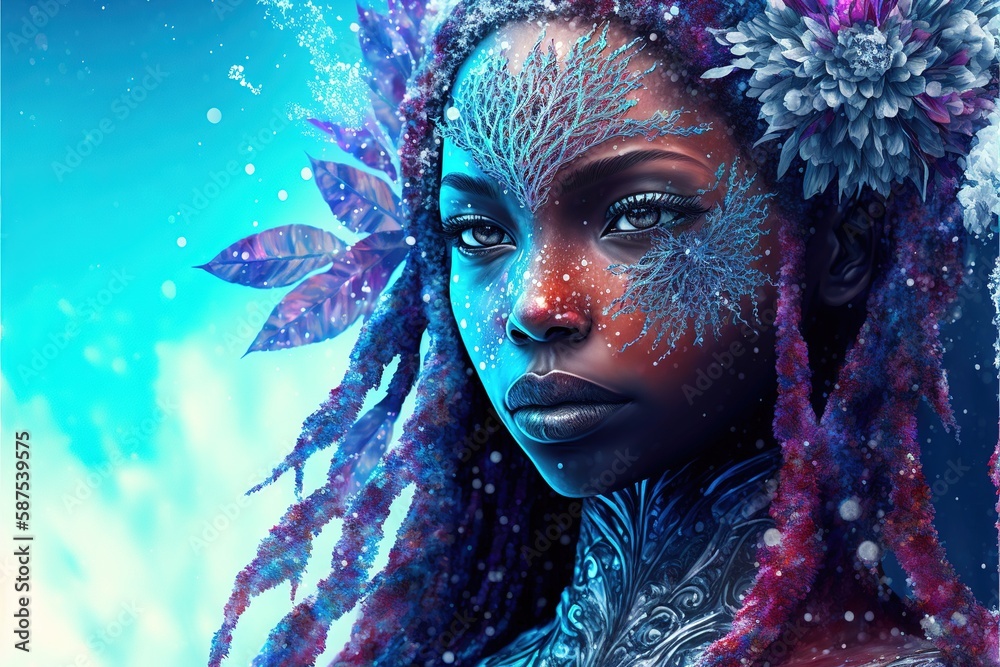 Fantasy winter goddess as spirit of northern pagan as a symbol of both ...